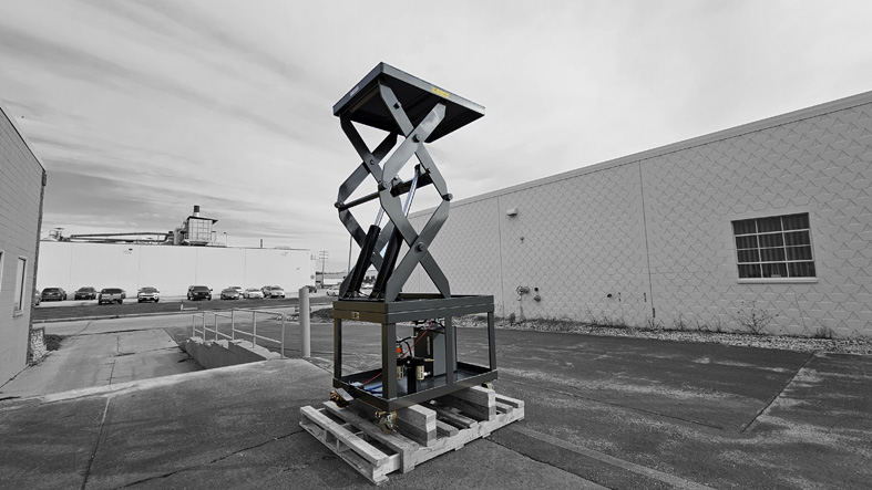 Custom Aerospace Scissor Lift - Air over Hydraulic | Lange Lift
