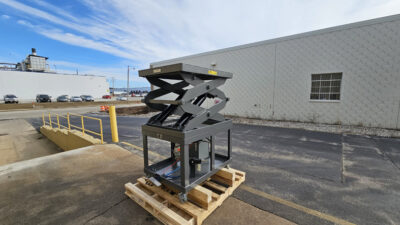 Custom Aerospace Scissor Lift - Air over Hydraulic | Lange Lift